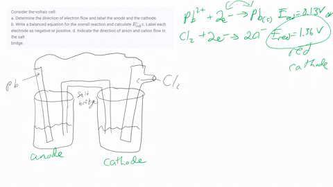 ⏩SOLVED:Consider the voltaic cell: a. Determine the direction of… | Numerade
