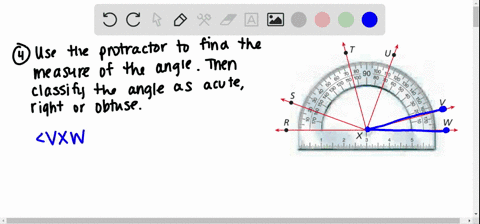 SOLVED: Use the protractor to find the measure of each angle. Then ...