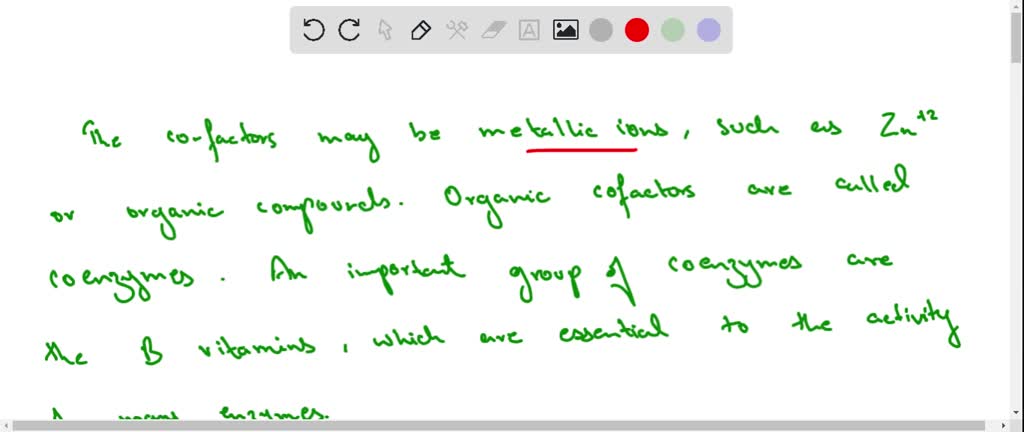 SOLVED:An enzyme that requires a metal ion to exhibit biological ...