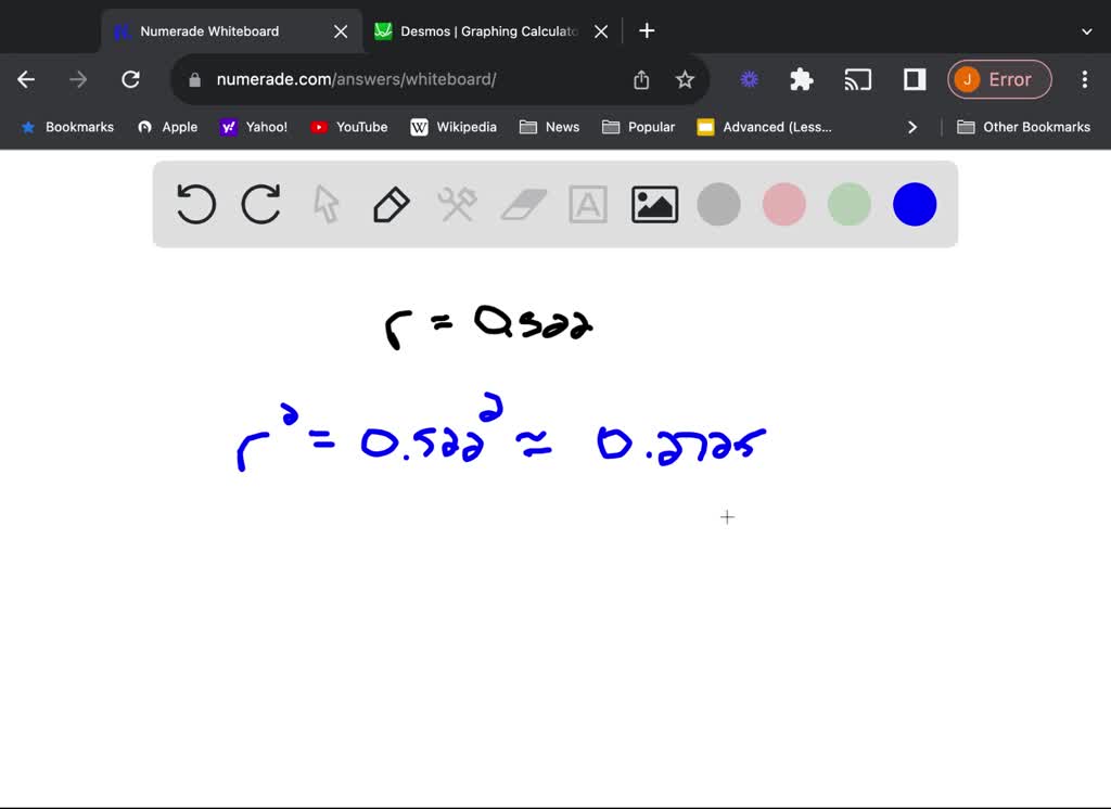 ⏩SOLVED:Use the coefficient of determination to explain the values… | Numerade