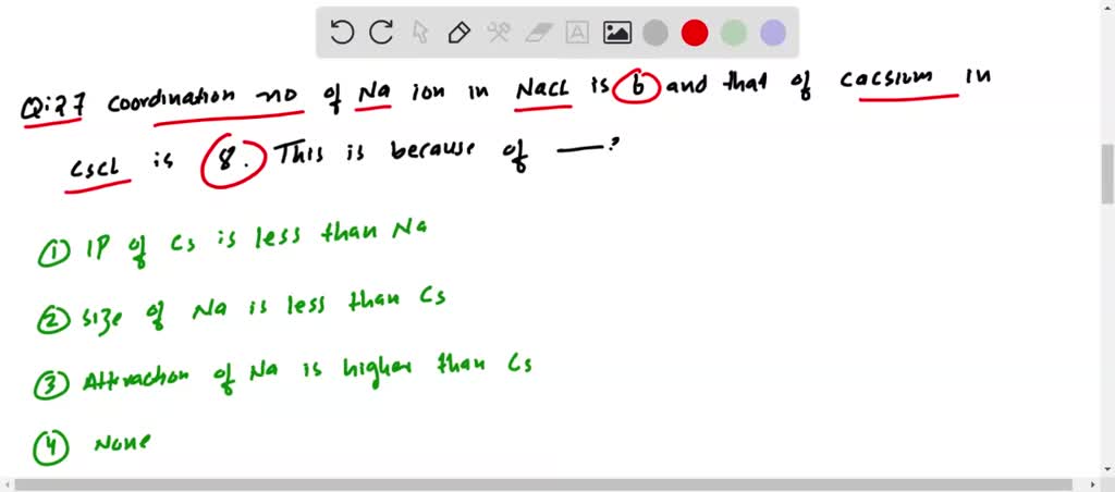 SOLVED:Coordination number of Na ion in NaCl is 6 and that of cacsium ...