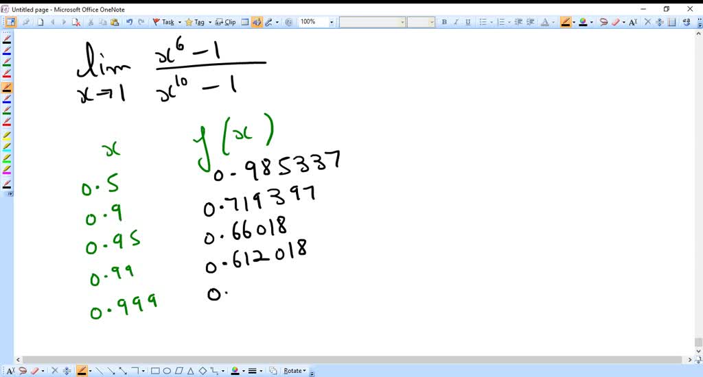 SOLVED:23-26 Use a table of values to estimate the value of the limit. If you have a graphing ...