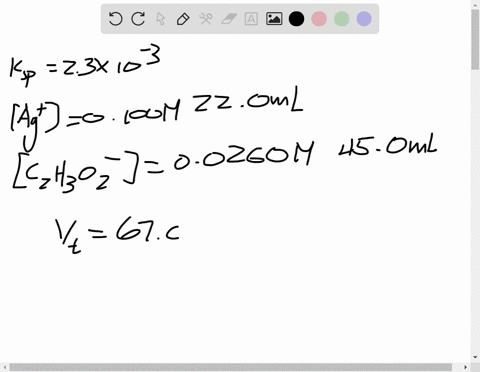 SOLVED:Would a precipitate of silver acetate form if 22.0 mL of 0.100 M ...