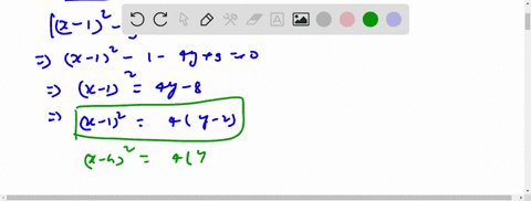 SOLVED:Convert each equation to standard form by completing the square on x or y . Then find the ...