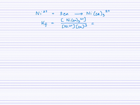 SOLVED:Consider the complex ion [Ni(en)3]^2+ . Its Kf is 2.1 ×10^18 ...