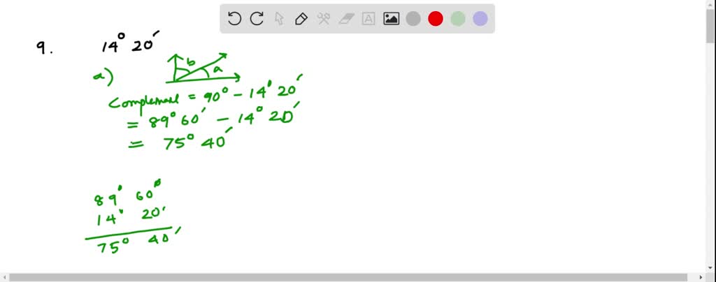 SOLVED:Find the measure of (a) the complement and (b) the supplement of an angle with the given ...