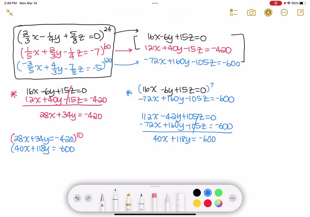 SOLVED:Determine the pivot and free variables in each of the following ...