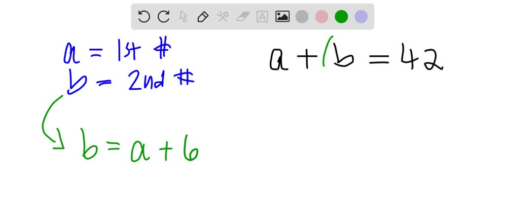 Solve Each Number Word Problem One Number Is Six More Than The Other