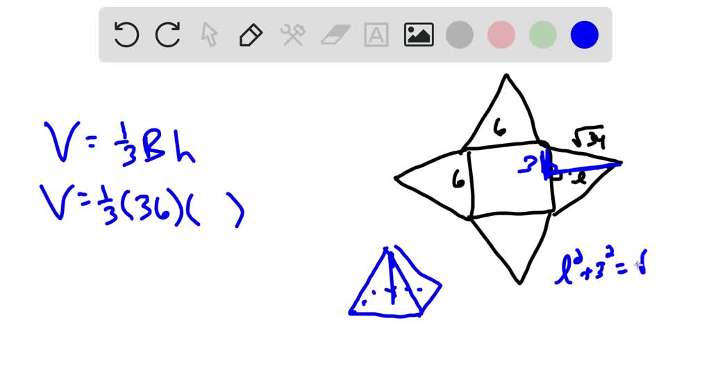 ⏩SOLVED:Find the volume of the regular square pyramid that was… | Numerade