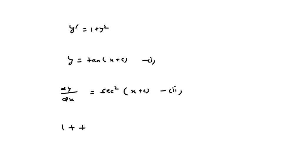Solved State The Order Of The Ode Verify That The Given Function Is A Solution A B C Are