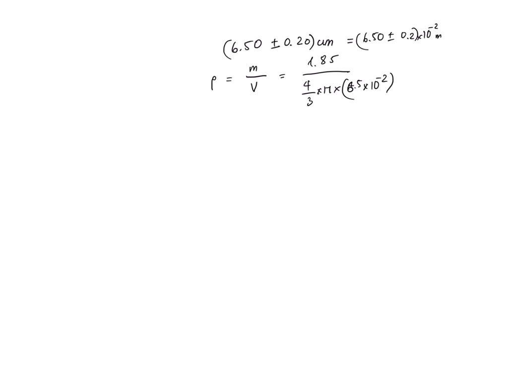 A solid sphere of radius 2.50 in. is made from a metal that weighs 0. ...