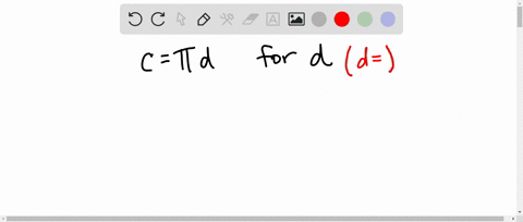 SOLVED:Solve the given formula for the specified variable. Solve the formula C=πd for d.
