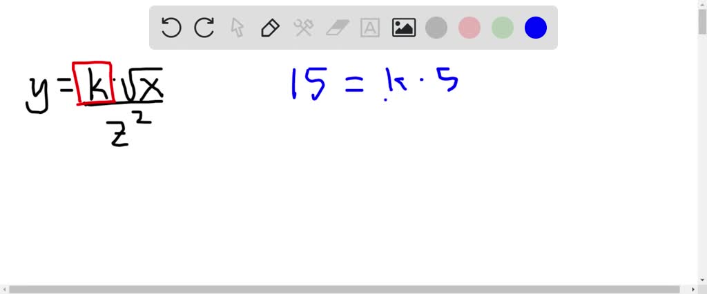 SOLVED:Construct a mathematical model given the following. y varies directly as the square root ...