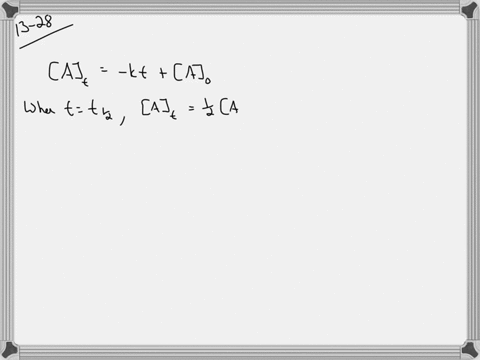 SOLVED:The integrated rate law for a zero-order reaction is [A]t=-k t+ ...