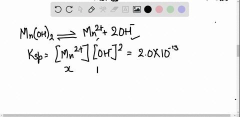 SOLVED:Calculate the mass of manganese hydroxide present in 1300 mL of ...