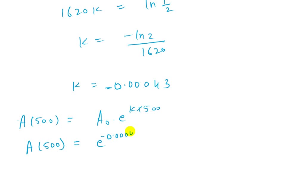  SOLVED The Half life Of Radium 226 Is 1620 Years What Percentage