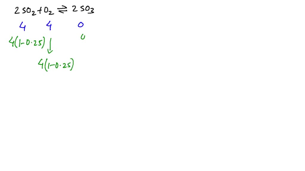 SOLVED:4 moles each of SO2 and O2 gases are allowed to react to form ...
