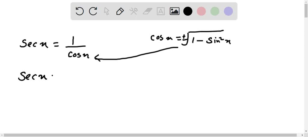 SOLVED:Perform each transformation. See Example 2 . Write sec x in ...