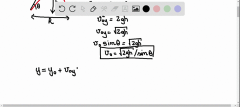 SOLVED:A projectile has horizontal range R on level ground and reaches maximum height h . Find ...