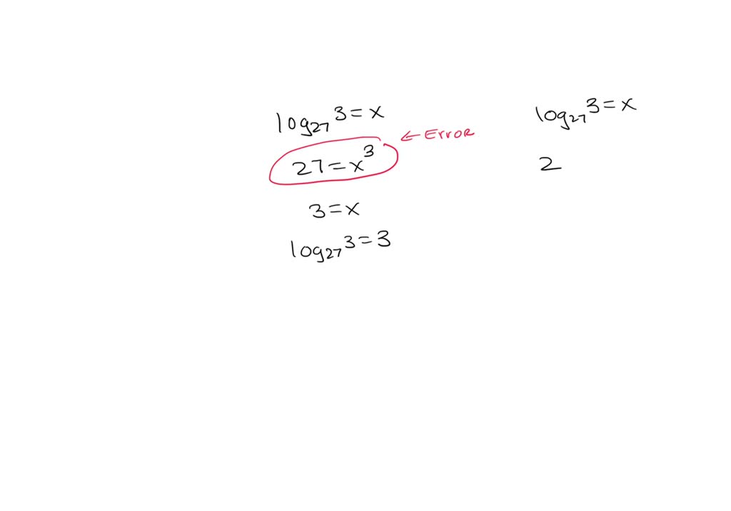 SOLVED:Error Analysis Find the error in the following evaluation of log ...