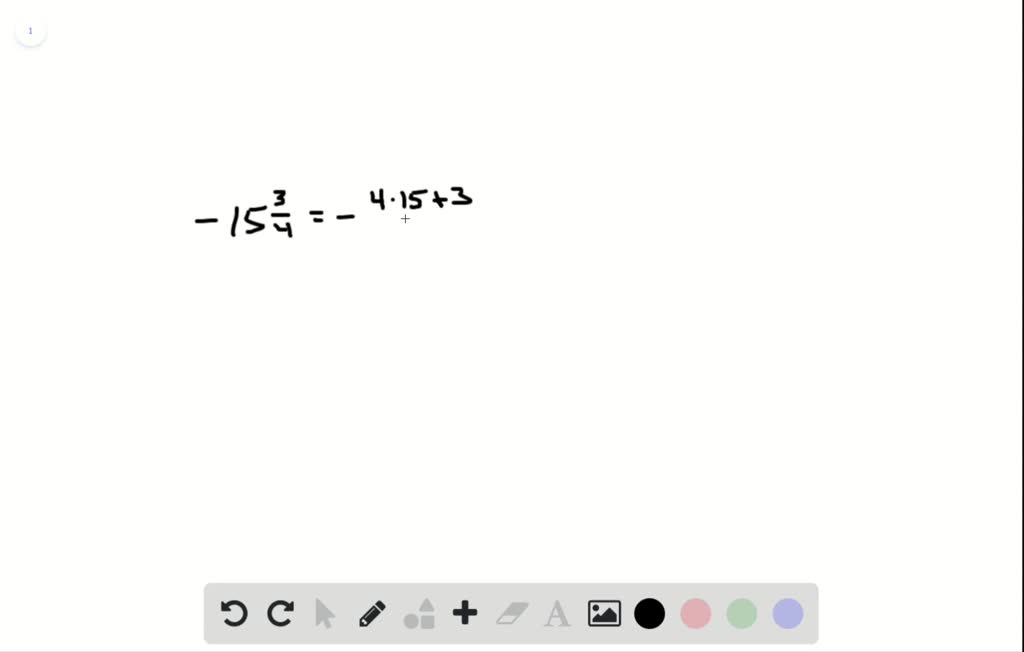SOLVED Write The Mixed Number As An Improper Fraction 15 3 4 SOLVED Write The Mixed Number As An Improper Fraction 15 3 4