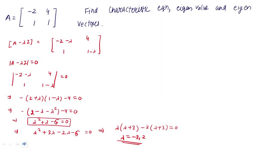 Find (a) the characteristic equation and (b) the eigenvalues (and ...