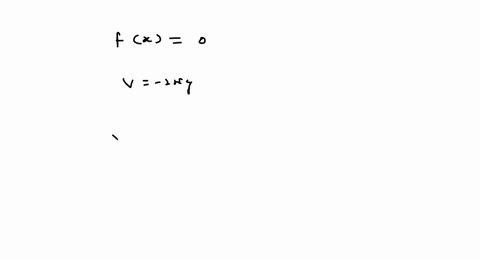 The velocity of a fluid particle moving along a horizontal streamline that coincides with the x ...
