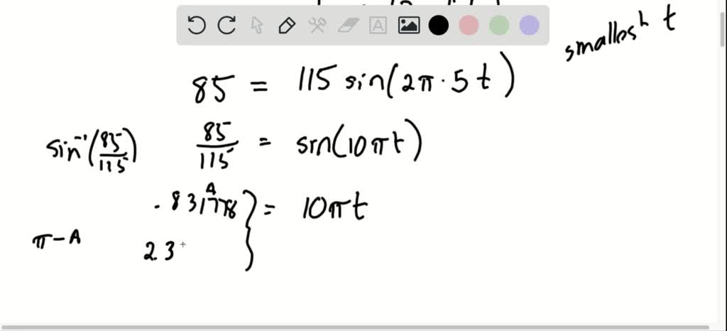 SOLVED: Alternating electrical current in amperes (A) is modeled by the ...