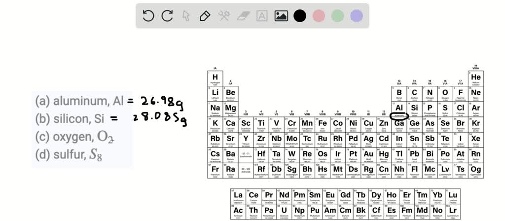 SOLVED:State the molar mass for each of the following: (a) aluminum, Al ...