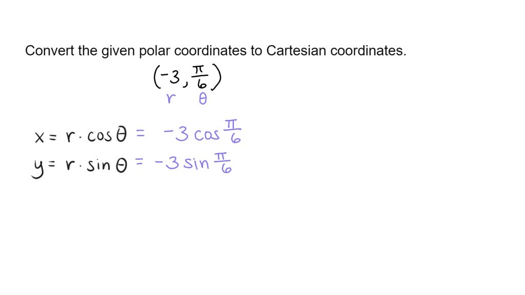 ⏩SOLVED:For the following exercises, convert the given polar… | Numerade