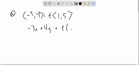 SOLVED:Express the given parametric equations of a line using bracket ...