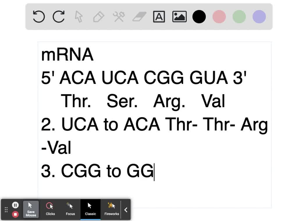 SOLVED:Consider the following segment of mRNA produced by the normal ...