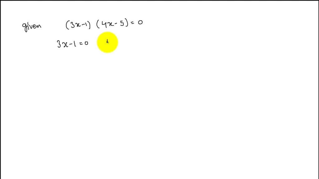 SOLVED Solve 4 X 5 X 1 2 X 3 0