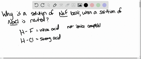 SOLVED:How is it that aqueous solutions of NaF are basic, but solutions ...