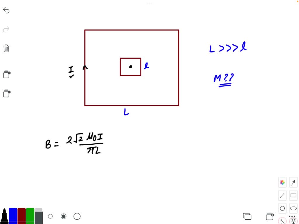 SOLVED:A small, rectangular single loop of wire with dimensions l, and a is placed, as shown ...