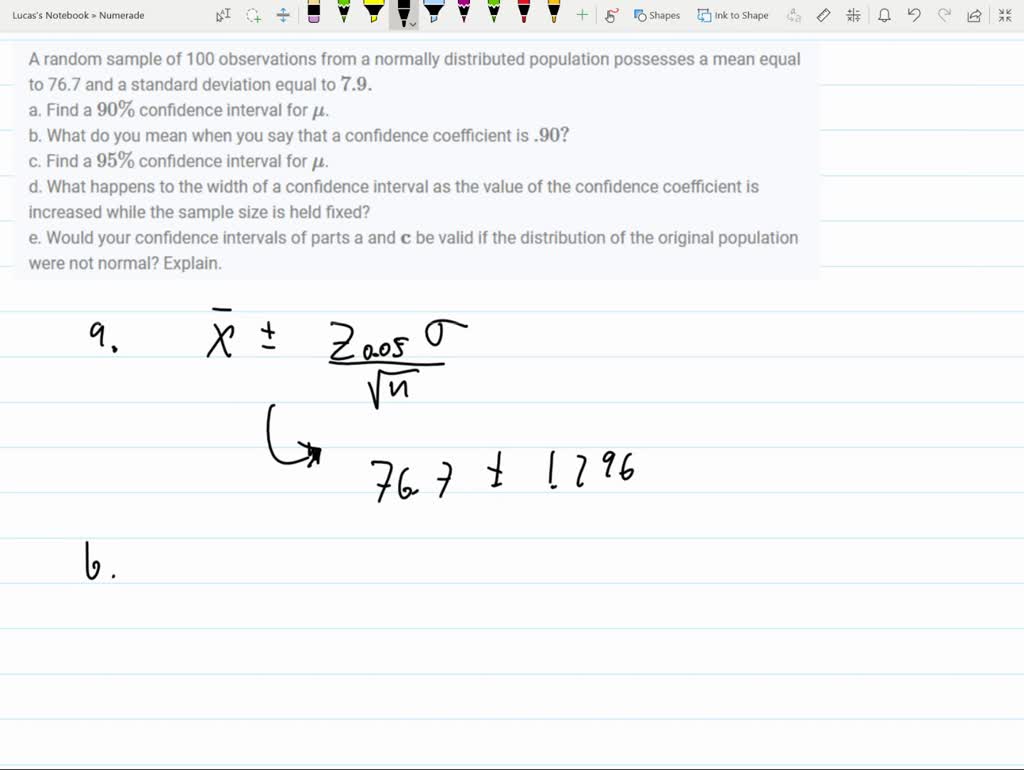 SOLVED:Refer to the Interpreting Confidence Intervals applet. a. Use ...