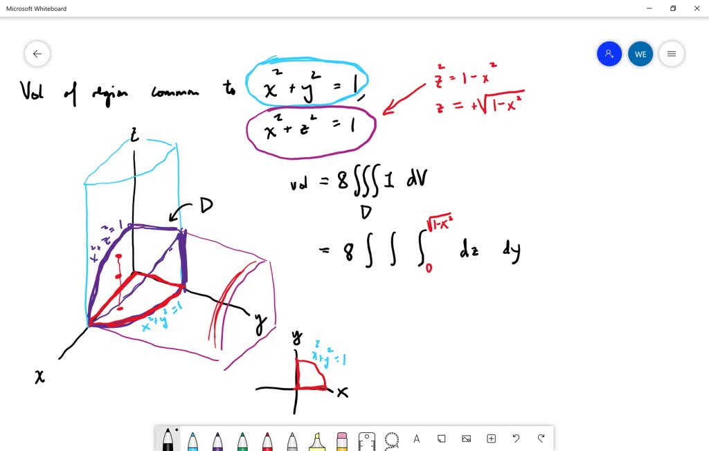 SOLVED The Region Common To The Interiors Of The Cylinders X 2 y 2 1 SOLVED The Region Common To The Interiors Of The Cylinders X 2 y 2 1