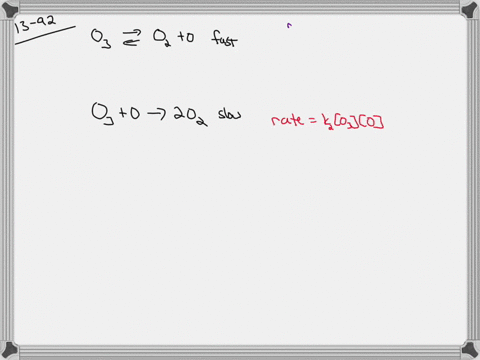 SOLVED:Ozone decomposes to oxygen gas. 2 O3(g) 3 O2(g) A proposed ...