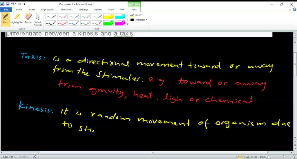 SOLVED:Differentiate between a kinesis and a taxis.