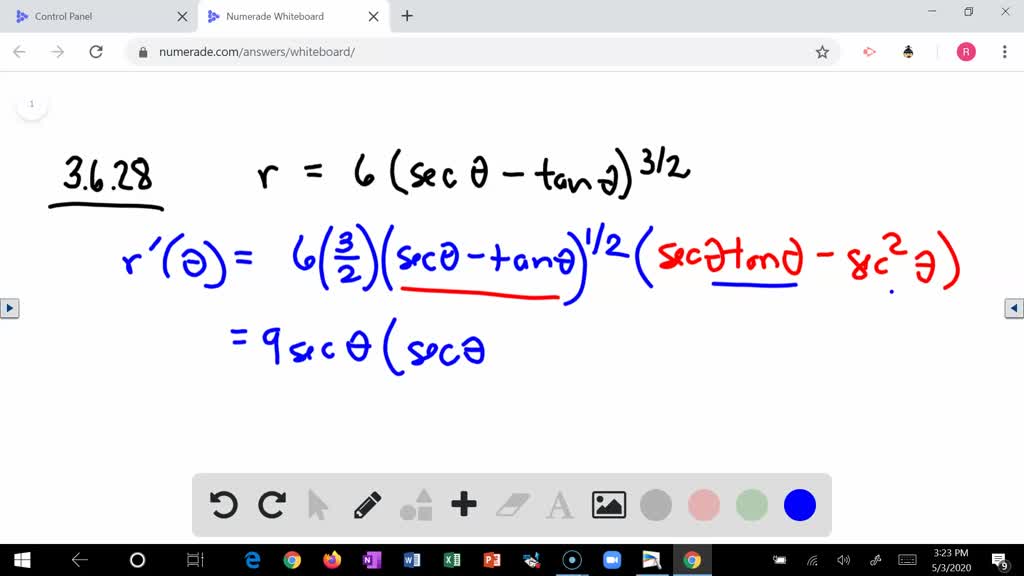 SOLVED:Find the derivatives of the functions. r=6(secθ-tanθ)^3 / 2