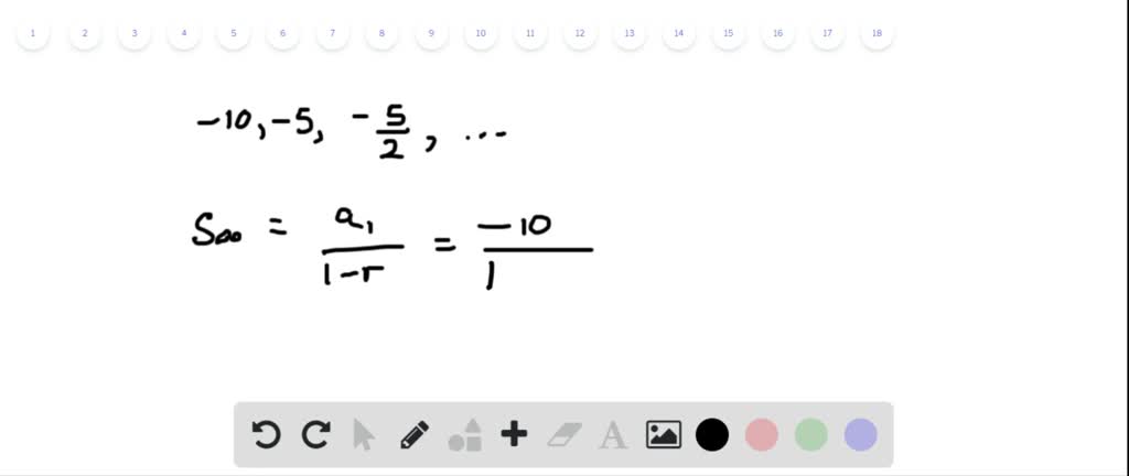Solved Determine The Sum Of The Terms In Each Infinite Geometric