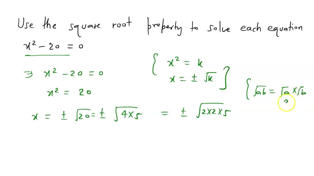 Solved Use The Square Root Method To Solve The Quadratic Equations X 2