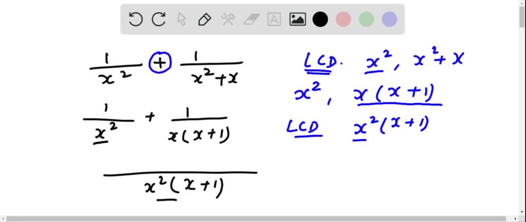 SOLVED:Perform the addition or subtraction and simplify. (1)/(x^2)+(1 ...