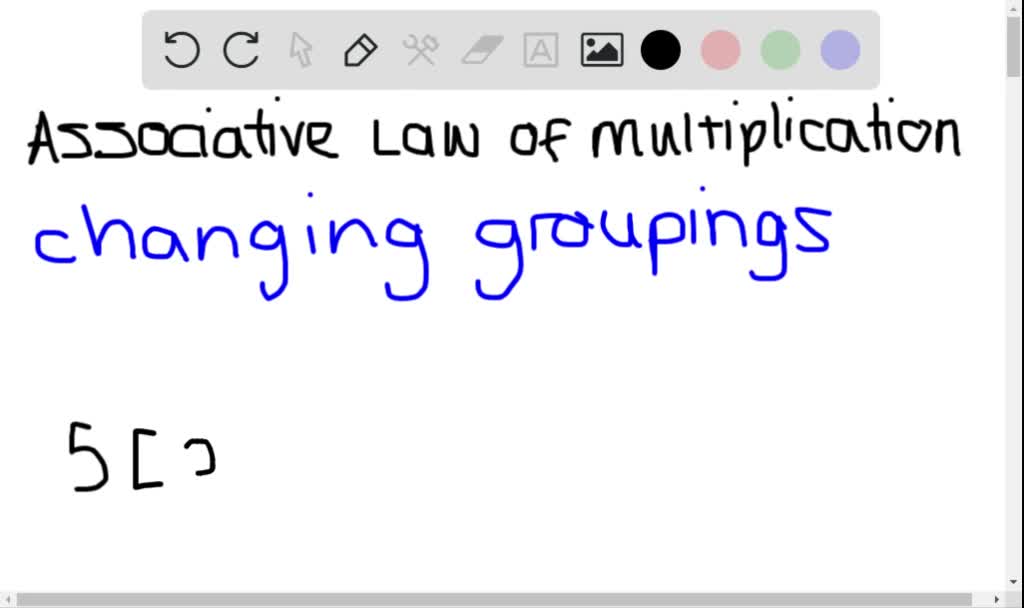 SOLVED:Use the associative law of multiplication to write an equivalent expression. 5[x(2+y)]