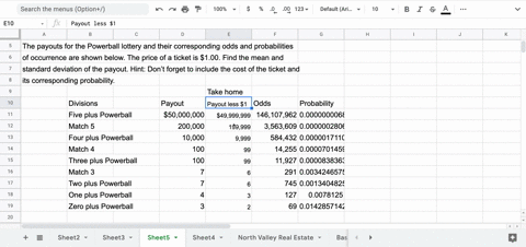 SOLVED:The payouts for the Powerball lottery and their corresponding ...