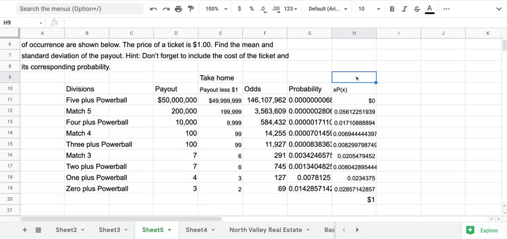 SOLVED:The payouts for the Powerball lottery and their corresponding ...