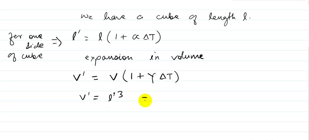 If the coefficient of cubical expansion is x times of the coefficient ...