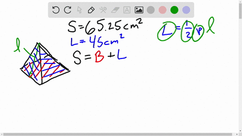 ⏩SOLVED:Find the slant height of each figure. A square pyramid with… | Numerade