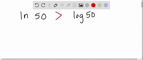 SOLVED:Without using a calculator, explain which of log50 or ln50 must ...
