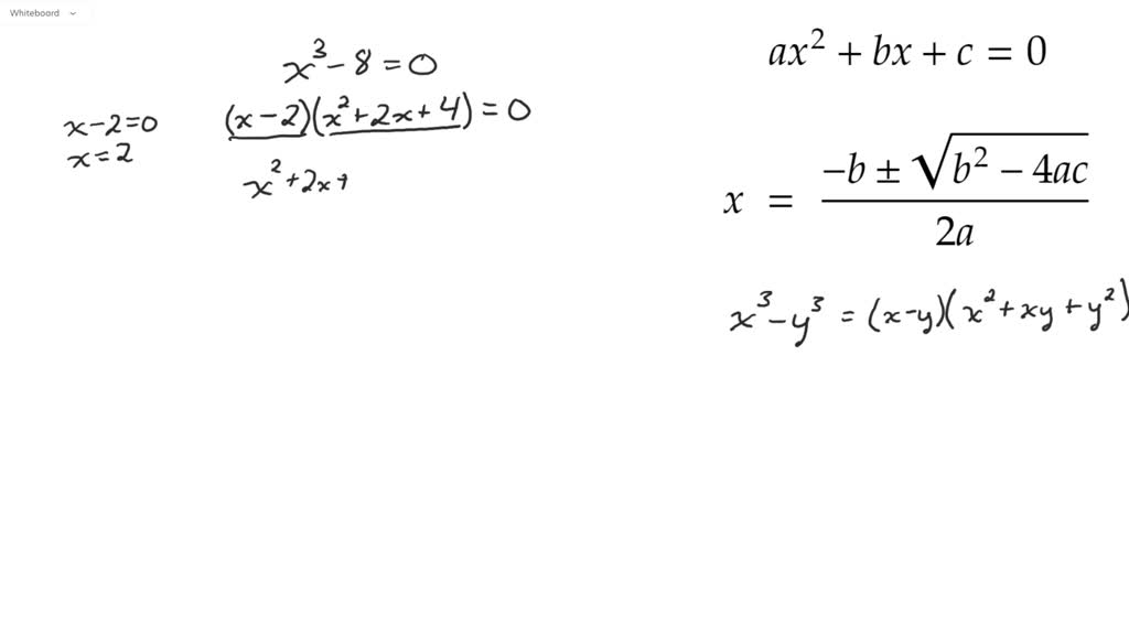 SOLVED Solve Each Cubic Equation See Example 7 X 3 8 0
